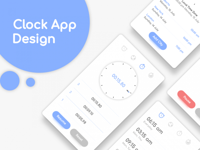 Clock App Design Free Figma Resource Figma Elements