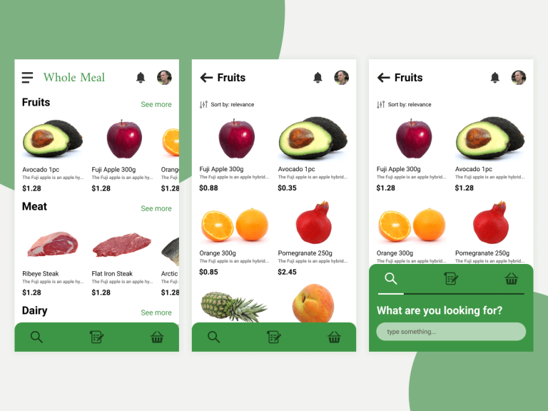 Grocery Store App - Free Figma Resource | Figma Elements