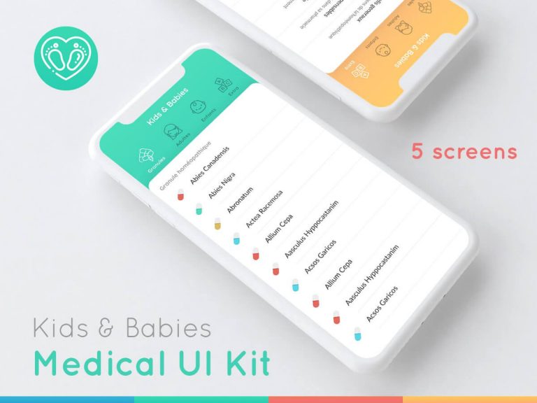 Kids & Babies Medical UI Kit - Free Figma Resource | Figma Elements