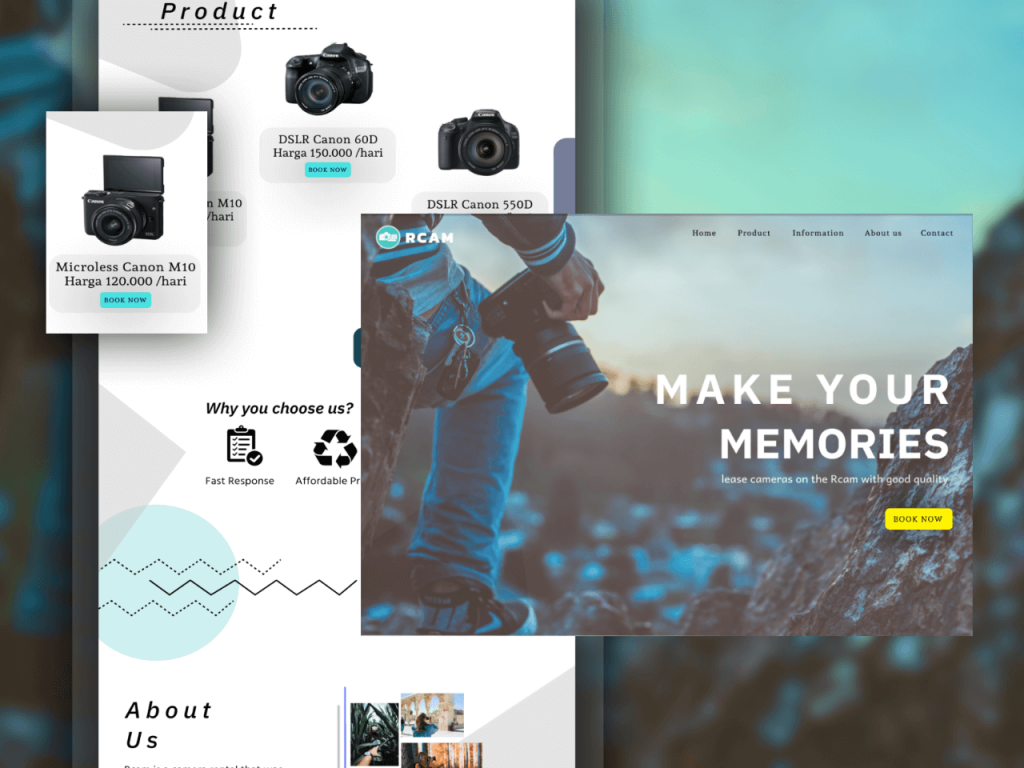 Rent Camera Concept - Free Figma Resource | Figma Elements