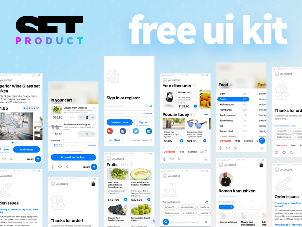 Set Product UI Kit - Free Figma Resource | Figma Elements
