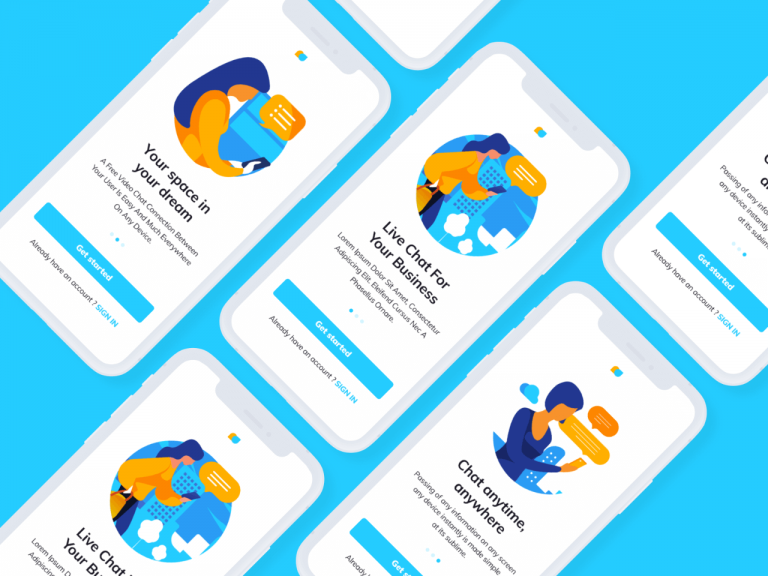 Chat Onboarding Illustrations - Free Figma Resource | Figma Elements