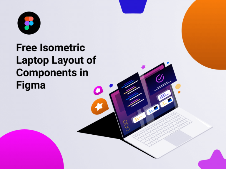 Isometric Laptop Illustration - Free Figma Resource | Figma Elements