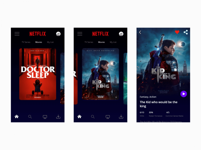 Netflix App Redesign - Free Figma Resource | Figma Elements