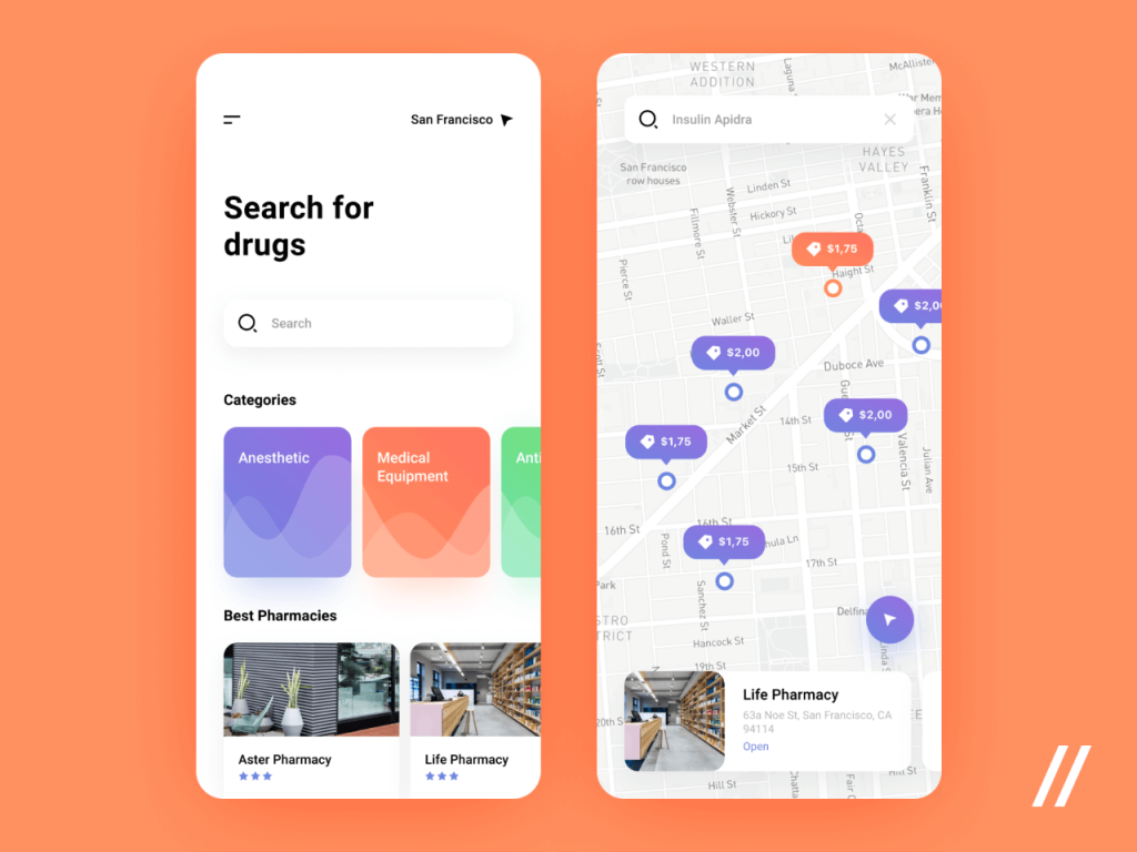 Pharmacy App Mobile Concept - Free Figma Resource | Figma Elements