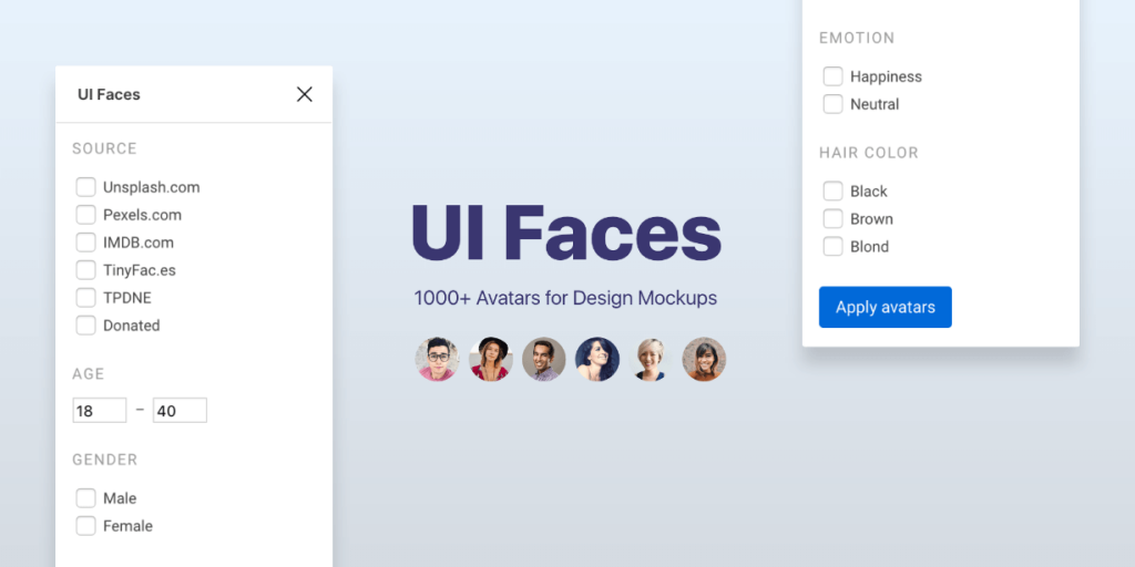 Free UI Faces Figma Plugin | Figma Elements
