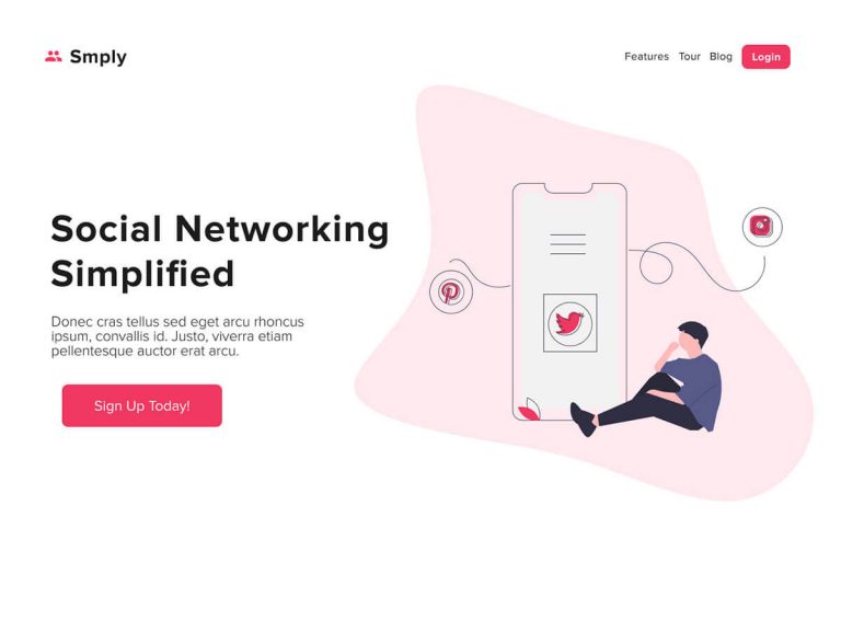 Social Network Illustrations - Free Figma Resource | Figma Elements