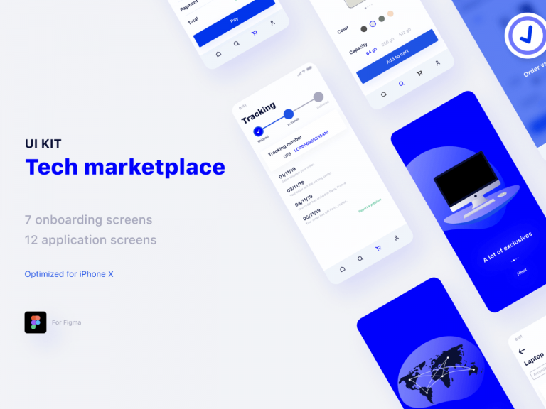 Tech Marketplace UI Kit - Free Figma Resource | Figma Elements