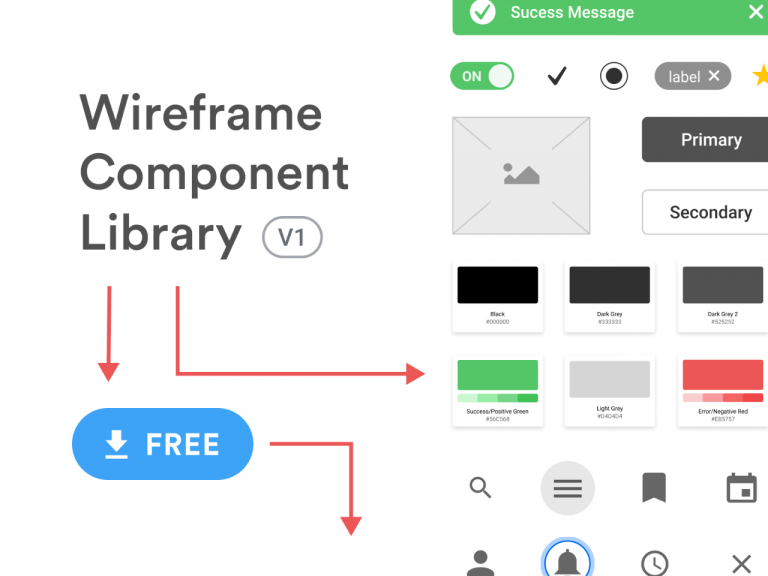 Wireframe Component Library - Free Figma Resource | Figma Elements