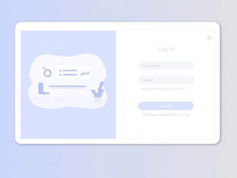 Work Desk Login Illustration - Free Figma Resource | Figma Elements