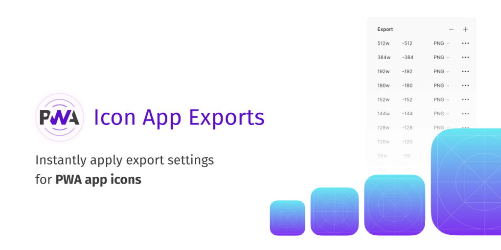 Free PWA Icon App Exports Figma Plugin | Figma Elements