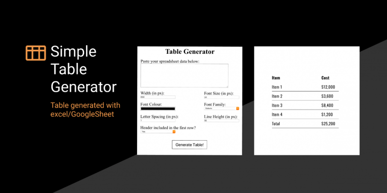 Free Simple Table Generator Figma Plugin | Figma Elements