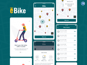 eBike Renting Mobile App - Free Figma Resource | Figma Elements