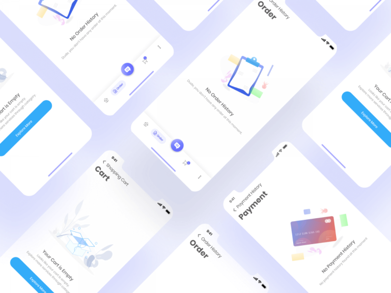 Empty App Screens Illustrations - Free Figma Resource | Figma Elements