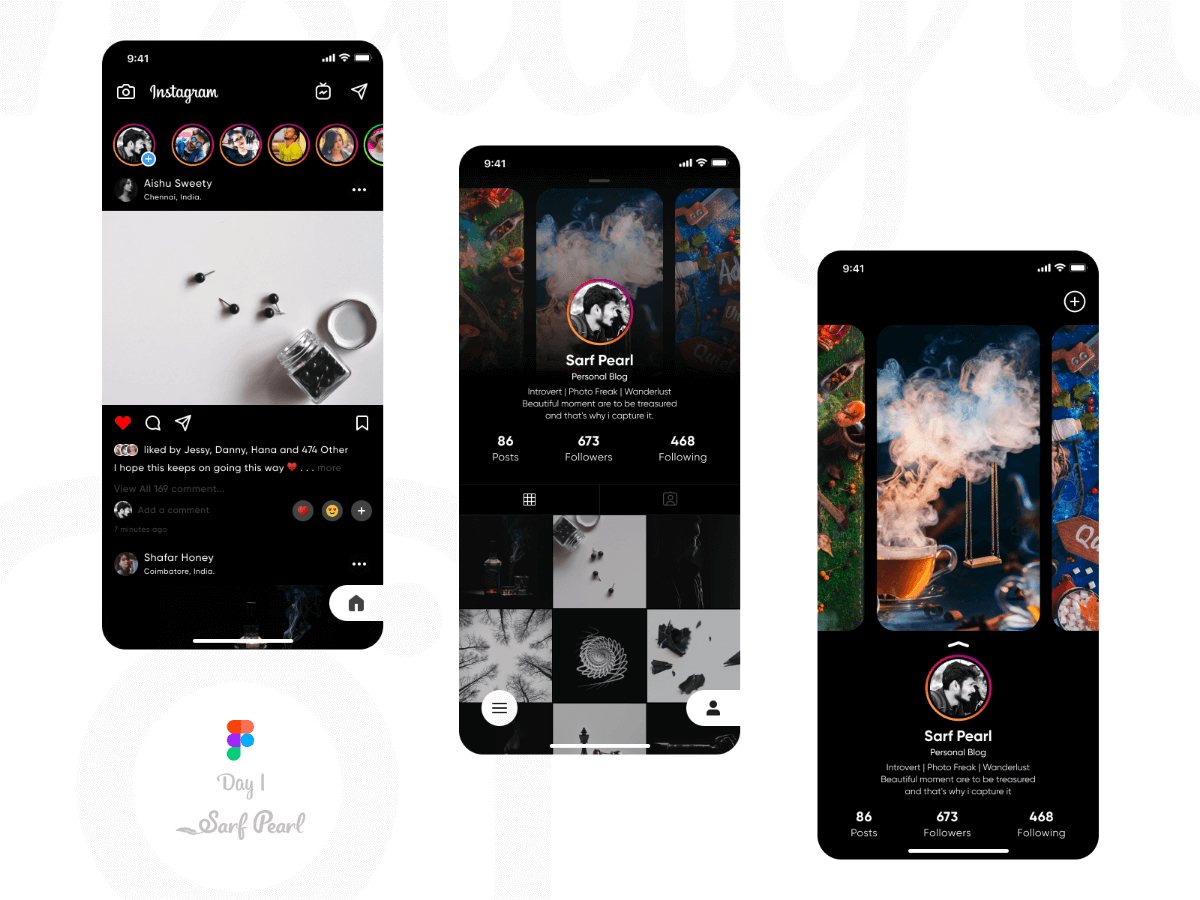 Instagram Redesign Free Figma Resource Figma Elements
