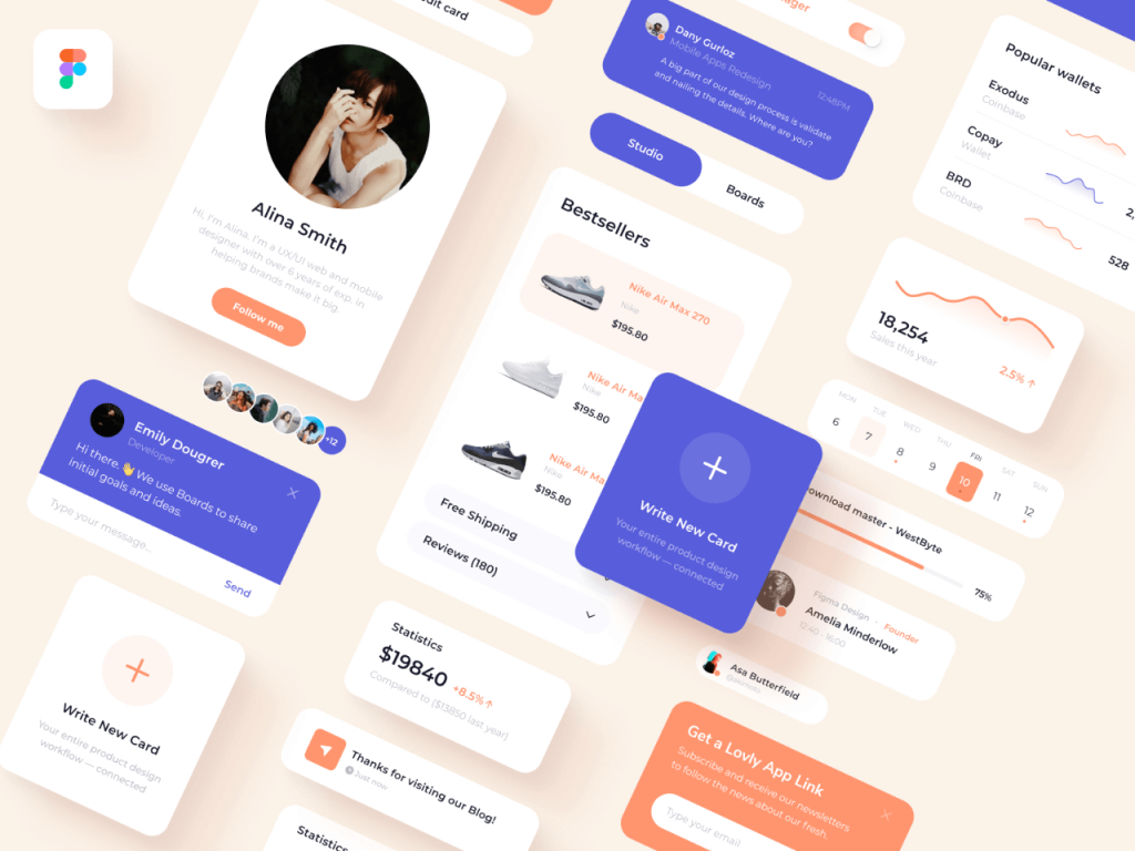 Minimal and Clean UI Elements - Free Figma Resource | Figma Elements