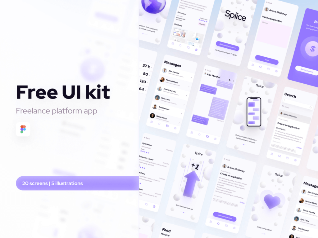 Freelance Platform UI Kit - Free Figma Resource | Figma Elements