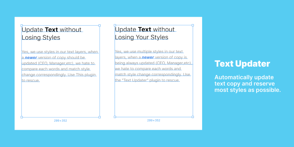Free Text Updater Figma Plugin | Figma Elements