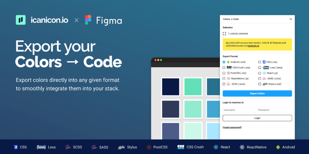 Free Colors → Code Figma Plugin | Figma Elements