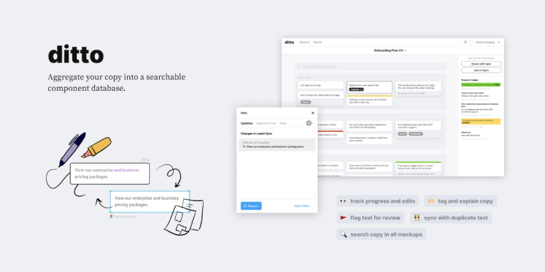 Free ️ Ditto | collaborate on copy Figma Plugin | Figma Elements