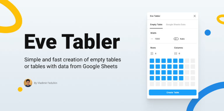 Free Eve Tabler Figma Plugin | Figma Elements