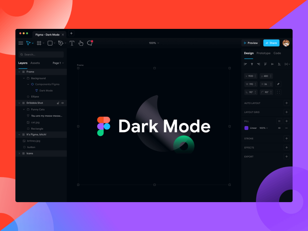 Figma App Dark Mode - Free Figma Resource | Figma Elements
