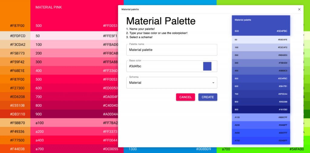 Free Material palette Figma Plugin | Figma Elements