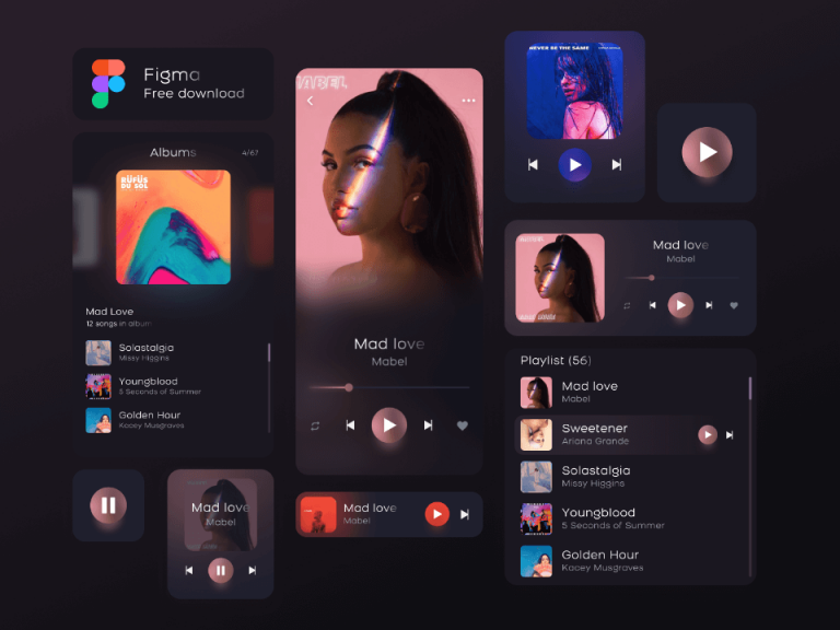 Music Figma UI Kits | Figma Elements