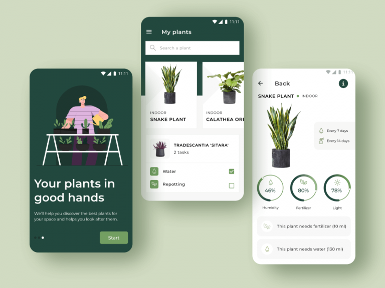 Plants Android App - Free Figma Resource | Figma Elements