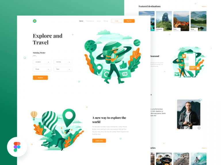 Travel Website Template - Free Figma Resource | Figma Elements
