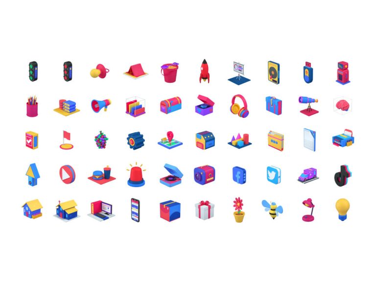 3D Icons Pack - Free Figma Resource | Figma Elements