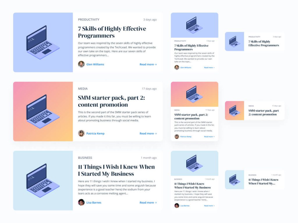 Card Templates - Free Figma Resource | Figma Elements