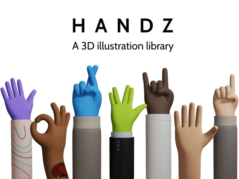 HANDZ 3D Illustration Library - Free Figma Resource | Figma Elements