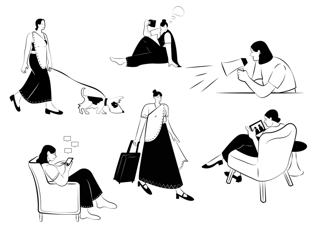 Indian Doodle Illustration Pack - Free Figma Resource | Figma Elements