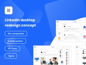 LinkedIn Redesign Concept - Free Figma Resource | Figma Elements