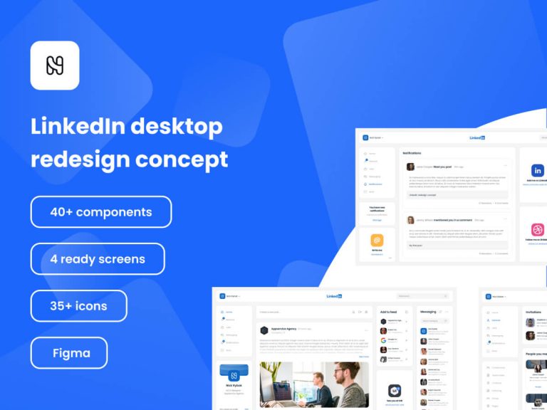 LinkedIn Redesign Concept - Free Figma Resource | Figma Elements