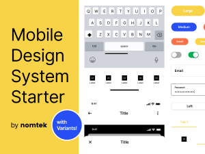 Mobile Design System Starter UI Kit - Free Figma Resource | Figma Elements