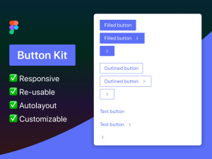 Responsive Button Kit - Free Figma Resource | Figma Elements