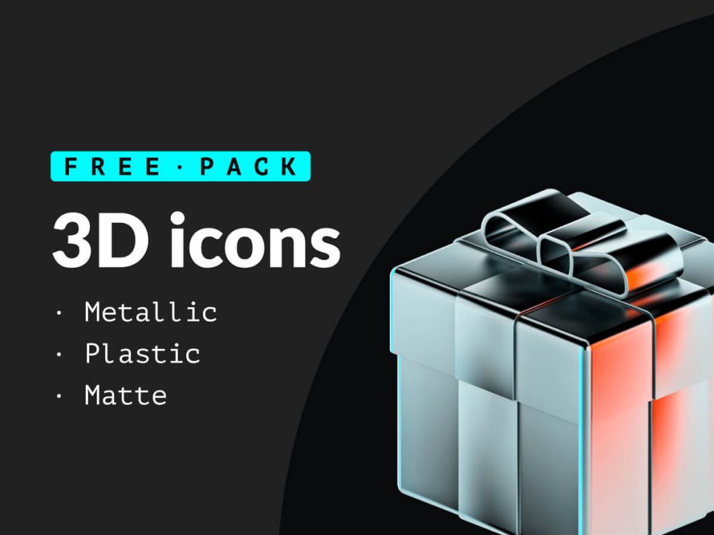 Metallic 3D Icons - Free Figma Resource | Figma Elements