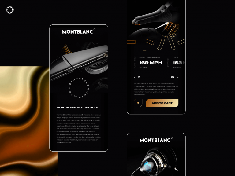 Montblanc - Motorcycle Mobile App - Free Figma Resource | Figma Elements