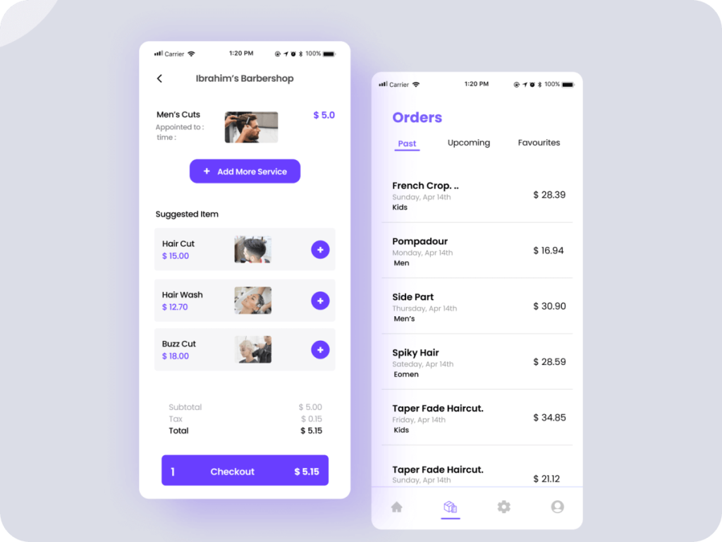 Salon App Orders - Free Figma Resource | Figma Elements