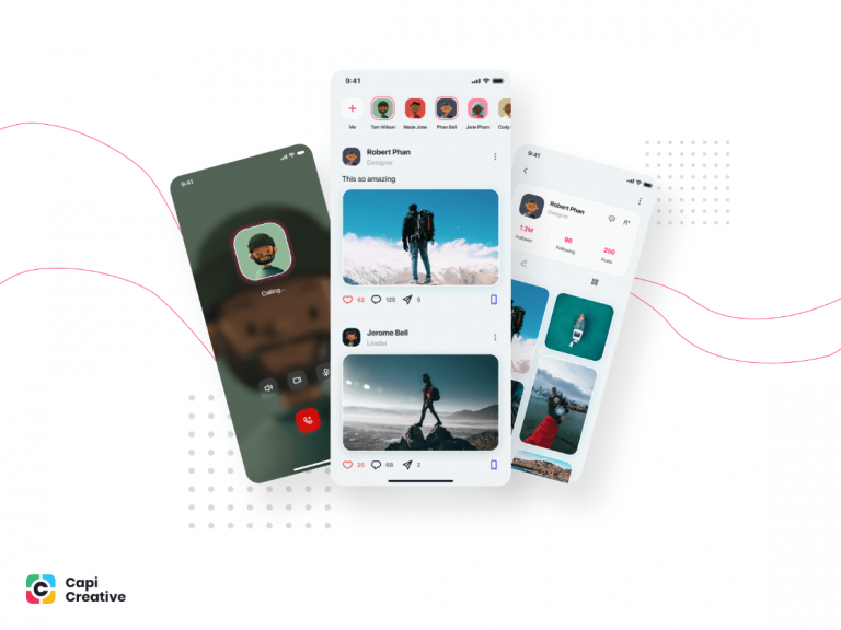 Social Media App UI Kit - Free Figma Resource | Figma Elements