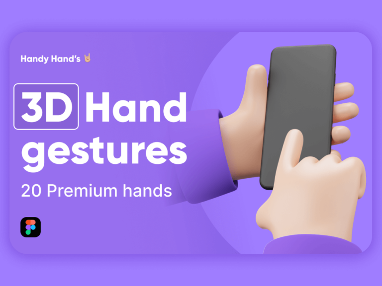 3D Hand Gestures - Free Figma Resource | Figma Elements