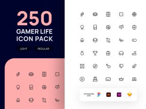 Gamers Icon Pack - Free Figma Resource | Figma Elements