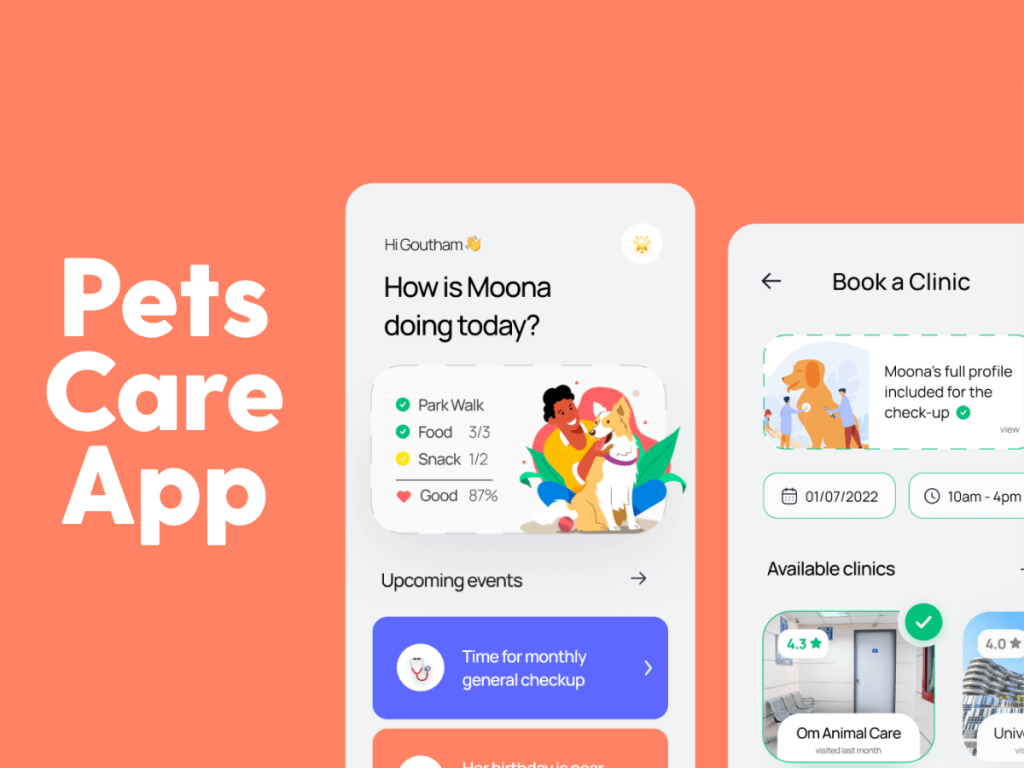 Pets Care App - Free Figma Resource | Figma Elements