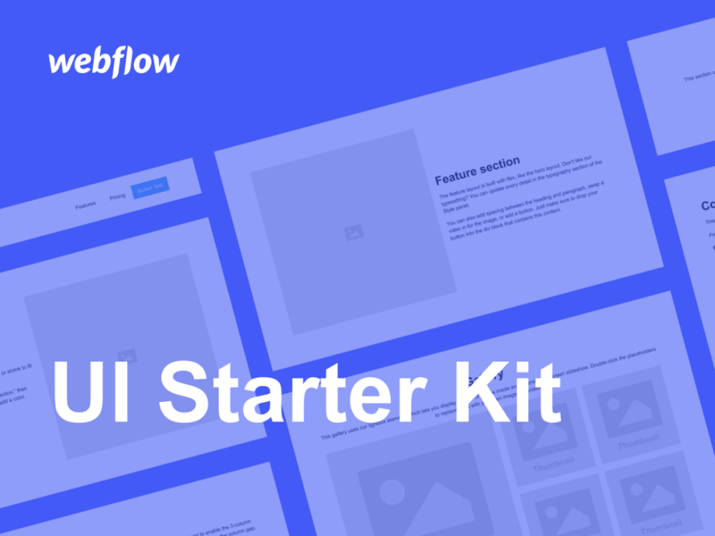 Webflow Starter UI Kit - Free Figma Resource | Figma Elements