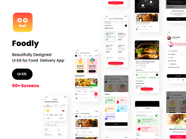 Food Delivery Mobile App - Free Figma Resource | Figma Elements