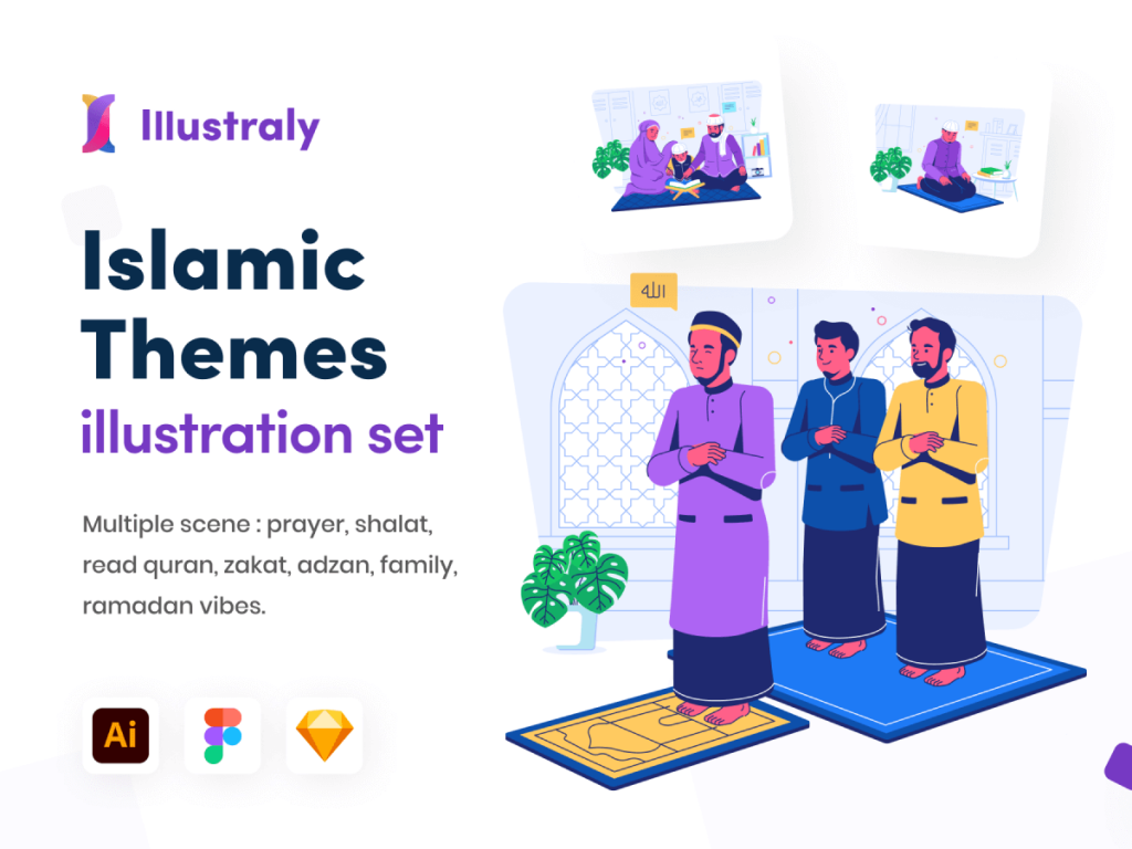 Islamic Illustration Set - Free Figma Resource | Figma Elements
