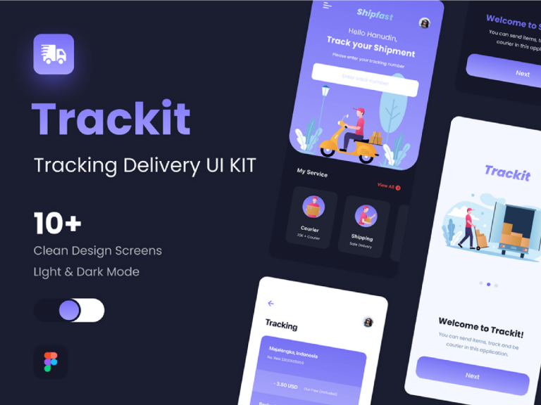 Tracking Delivery UI Kit - Free Figma Resource | Figma Elements