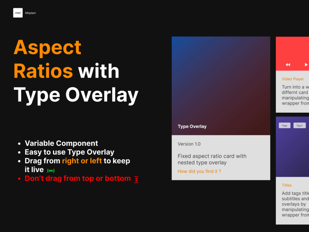 Aspect Ratios with Type Overlay - Free Figma Resource | Figma Elements